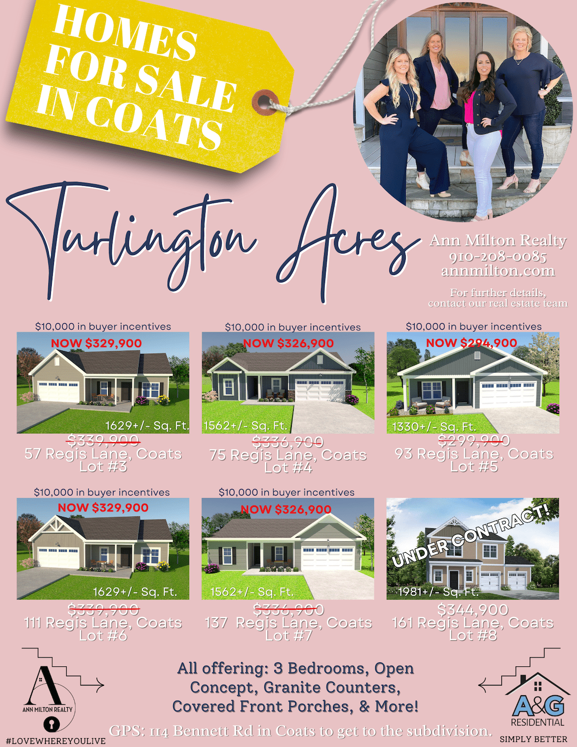 Turlington Acres - New Neighborhood in Coats, NC